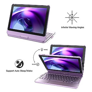 Touch Keyboard for All-New Kindle Fire HD 10 Tablet&Fire HD 10 Plus(Only Compatible 11th Generation,2021 Release)10.1"-360° Rotatable Touchpad Keyboard Case,Thin&Protective for Fire HD 10 tablet(2021)