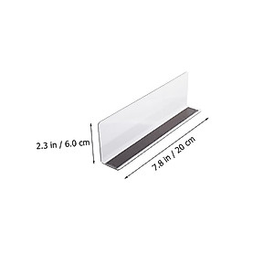 ULTECHNOVO 6pcs Shelf Divider Desk Bookshelf Trash Magnetic Shelves Clear Shelf Separators Plastic Drawer Drawers Plastic Acrylic Shelf Separators Desk Book Shelf Milk Desk Rack Partition PVC