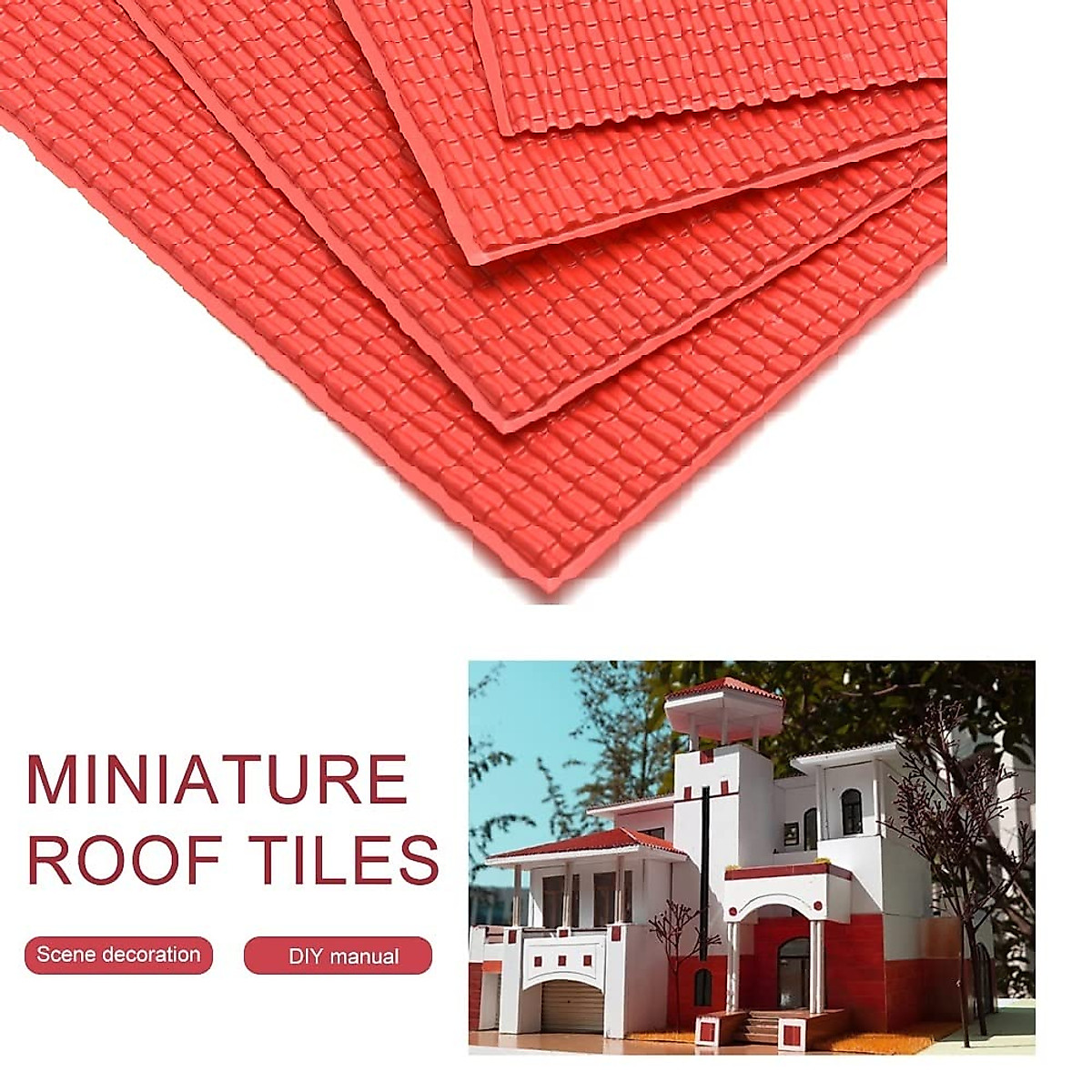 Dollhouse Roof Tiles Miniature Tiles Model Building Set Construction Set Sand Table Micro Landscape Accessories