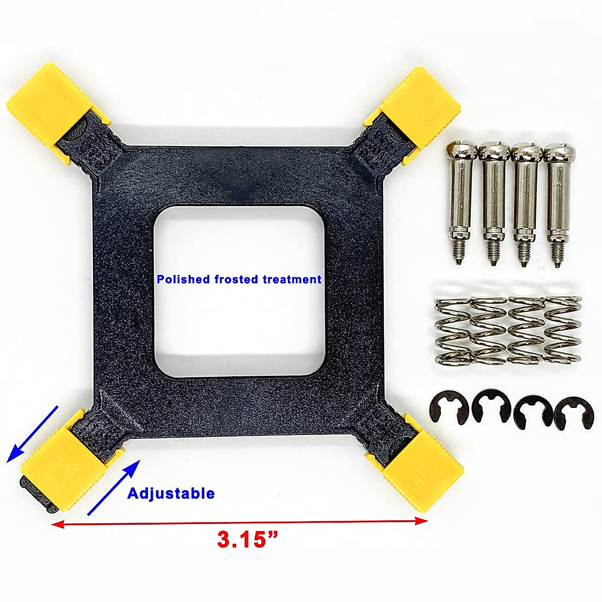 Adjustable Motherboard Backplate CPU Heatsink Mounting Bracket Kit Compatible with Intel LGA 775 1150 1155 1156 1366 Motherboard CPU Radiator Holder Backplate Snap Fix Screw Bolts