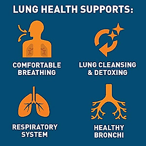 Dr. Tobias Lung Health, Lung Support Supplement, Lung Cleanse & Detox Formula Includes Vitamin C to Support Bronchial and Respiratory System, 60ct x2pack