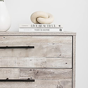 Signature Design by Ashley Neilsville Industrial 4 Drawer Chest of Drawers, Whitewash