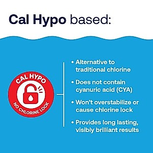 HTH Pool Care Chlorine Granules Ultra, Swimming Pool Chlorinating Sanitizer & Shock, Kills Bacteria & Algae, 18 lbs