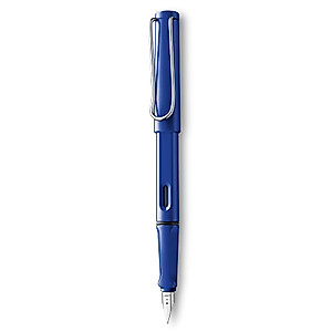 Lamy safari Fountain Pen - Elegant Design Cool Pens, Best Pens For Smooth Writing, Journaling, and Calligraphy - Blue Broad Point Pen