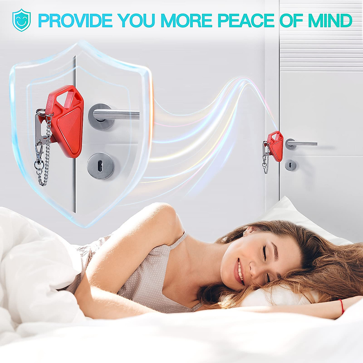 Portable Door Lock Travel Hotel Safety: Hotel Door Locks for Travelers, Home Apartment Security Locker from Inside Room Bedroom Women Travel Gifts Traveler Stocking Stuffers Traveling Essentials