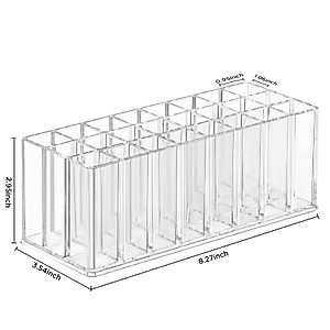 HBlife Lip Gloss Holder Organizer, 24 Spaces Clear Acrylic Makeup Lipgloss Display Case