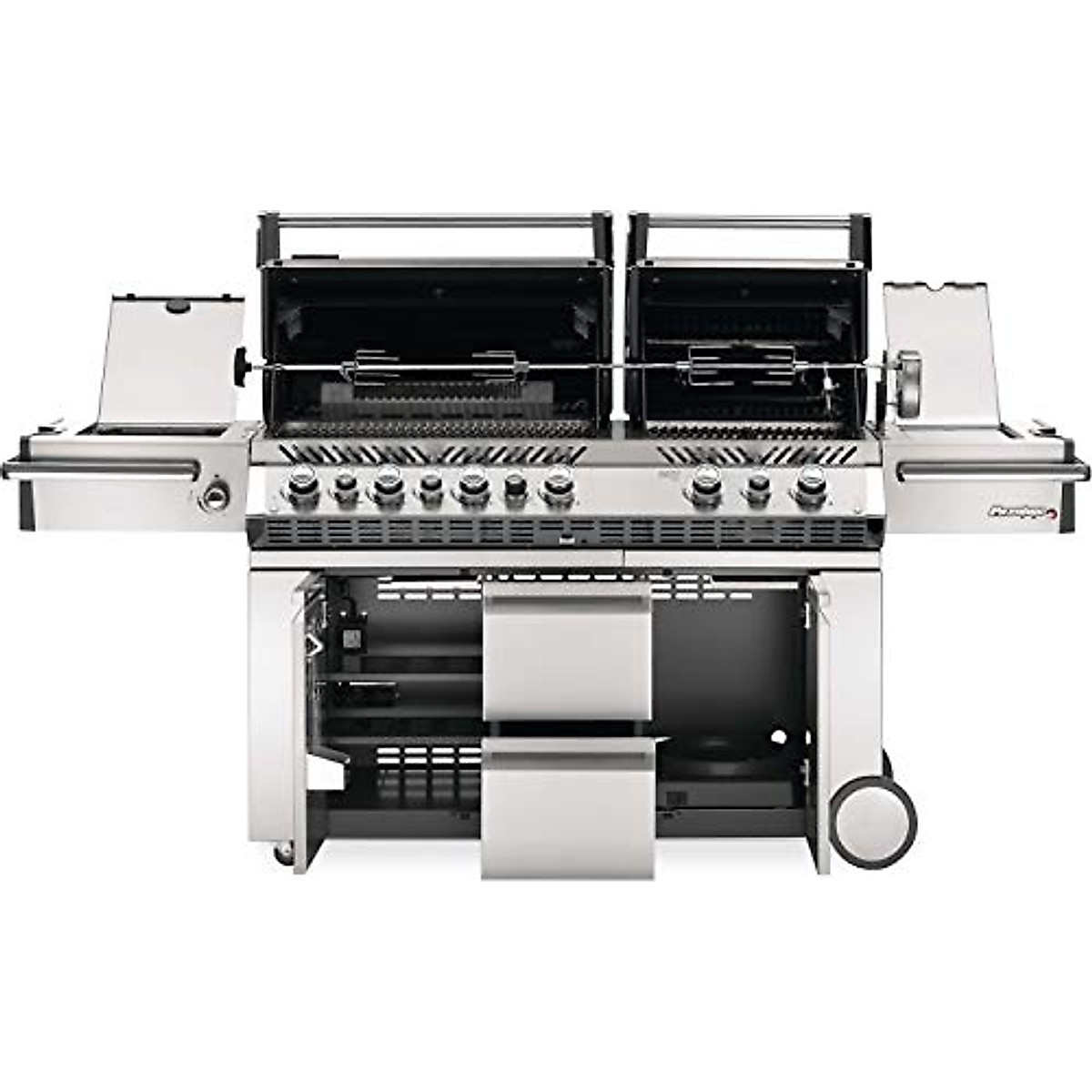 Napoleon PRO825RSBIPSS-3 Prestige PRO 825 RSBI Propane Gas Grill, sq.in. + Infrared Rear & Bottom Range Burner, Stainless Steel