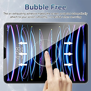 Soke for iPad Pro 12.9 Screen Protector [2 Pack](12.9 Inch, 2022 6th Generation & 2021 5th Gen & 2020 4th Gen &2018 3rd Gen) Tempered Glass Film Anti- Scratch for Apple iPad Pro 12.9"