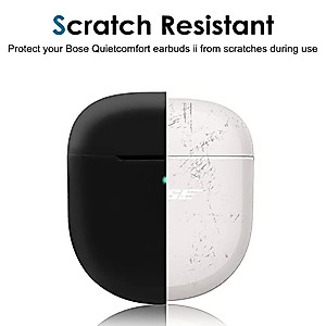 SZJCLTD Silicone Case for Bose QuietComfort Earbuds II 2022, Protective Shock-Absorbing Skin Cover Case with Keychain Carabiner for Bose QuietComfort Earbuds 2 (Midnight Blue)