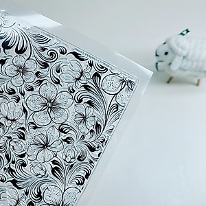 Hibiscus Flowers Background Clear Stamps Transparent Silicone Stamp Album Cards Rubber Stamp for Card Making Decoration and DIY Scrapbooking