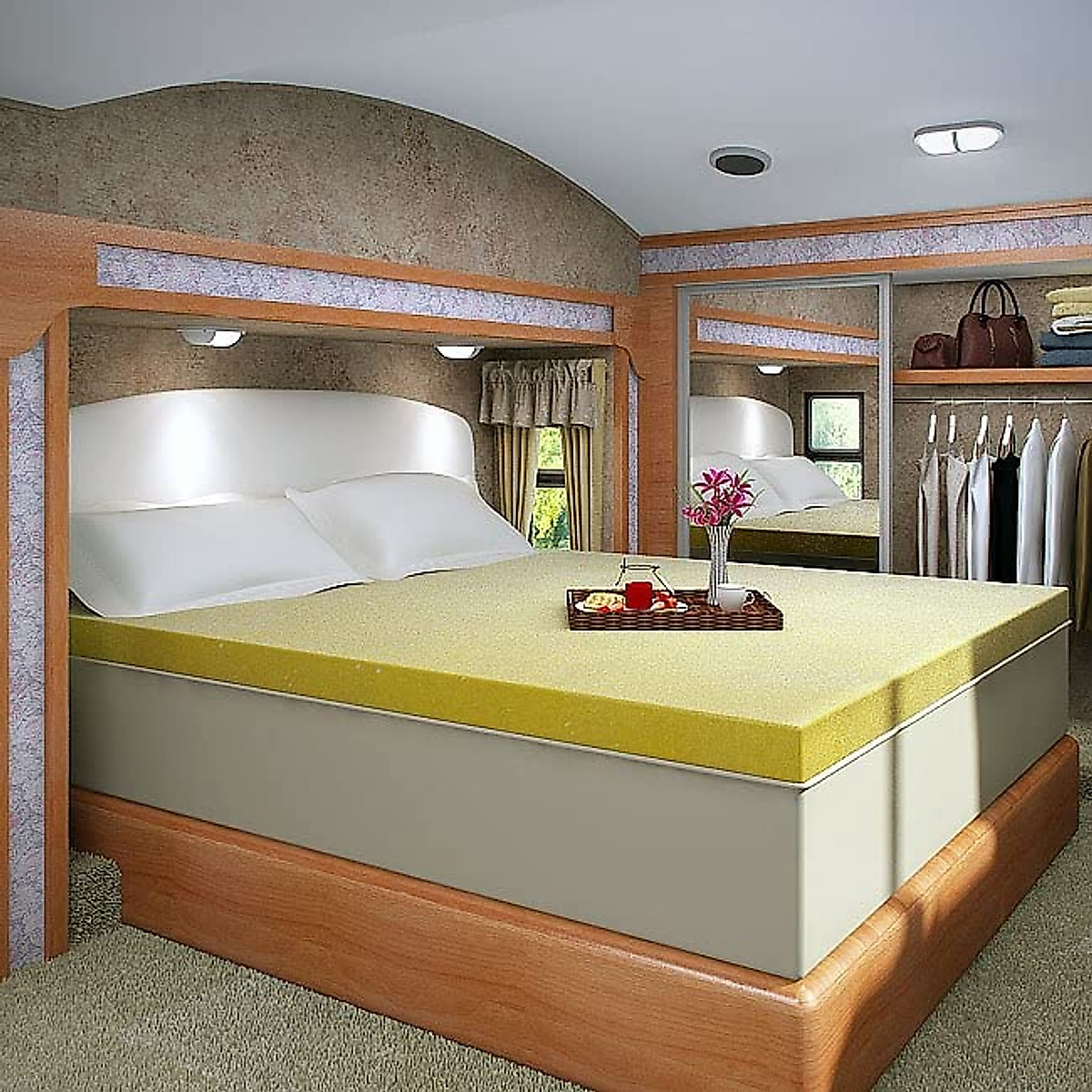 Accutex Foam USA Accu-Gold Visco Elastic 4-inch Memory Foam Mattress Topper XL Twin