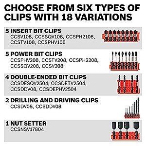 BOSCH CCSNSV17804 4-Piece Assorted Set 1-7/8 In. Impact Tough Nutsetters with Clip for Custom Case System