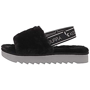 Koolaburra by UGG Women's Fuzz'n Ii Slipper, Black, 6 US