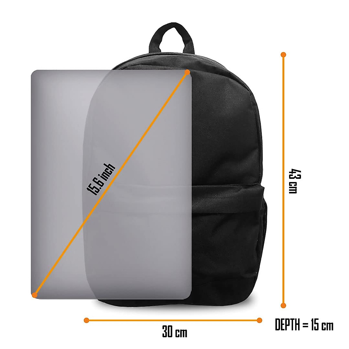 Metallica Backpack, Black, Height 45cm, Width 30cm, Depth 15cm