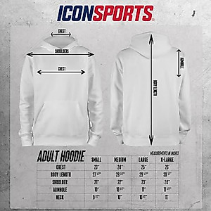 Icon Sports Manchester City Hoodie for Men, Man City Officially Licensed Hooded Soccer Sweatshirt for Adults