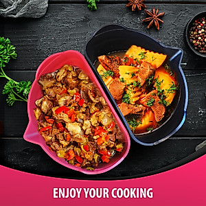 EmBear Products 3 pcs BUNDLE: Crock Pot Liners Silicone & silicone crockpot divider, Food Grade, BPA- Free, Easy to clean, Crockpot liner Reusable, leakproof & dishwasher safe crockpot liners 7qt-8qt.