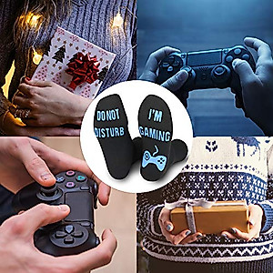 Birthday Gifts For Mens,Do Not Disturb Im Gaming Socks for Men,Teen Boys Gifts Ideas,Fathers Day Funny Gifts For Dad Sons