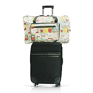 White Dog Foldable Easy-to-carry Travel Bag for airplanes with adjustable strap - Random Color