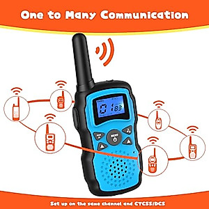 Wishouse Walkie Talkies for Kids 4 Pack,Family Walky Talky Adults Children Radio Long Range,Outdoor Camping Fun Toys Birthday Present Xmas Gifts for 4 5 6 7 8 Year Old Girls Boys No Battery No Charger