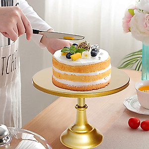 ATRDTO 4pcs Iron Cake Stands Set Cake Holder for Wedding Birthday Baby Shower Gold (Gold)