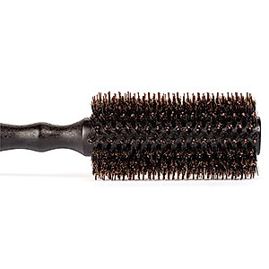 Boar Bristle Round Hair Brush - 2.2 Inch Diameter - Blow Dryer & Curling Roll Styling Hairbrush with Natural Wooden Handle for Women & Men - Used While Blow Drying to Style, Curl, and Dry Hair