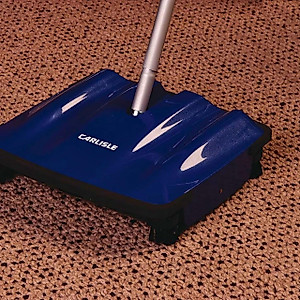 Carlisle FoodService Products 3639914 Duo-Sweeper Multi-Surface Cordless Floor Sweeper, 10" Sweeping Path