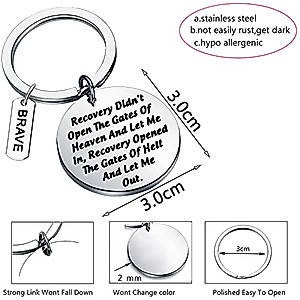 TGBJE AA NA Drug Recovery Gift Sober Gift Rehab Keychain Gift Sobriety Gift Addiction Recovery Gift (gates keychain)