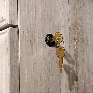 BOWERY HILL Contemporary Engineered Wood Computer Desk with File Drawer, 3 Additional Drawers, Adjustable Shelf, L-Shaped, Easy Assembly, for Home/Office, in Split Oak Finish