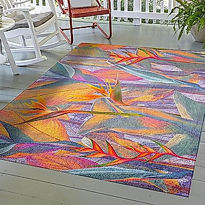 Dalyn Rugs Indoor/Outdoor Tropics TC14 Multi Washable 8' x 10' Rug