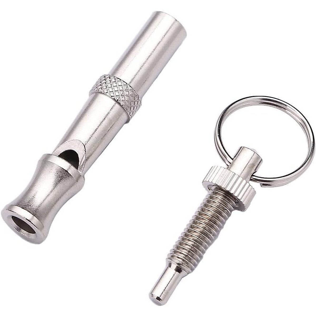 Labriciyon 1Pc Silver Adjustable Ultrasonic Dog Whistle,Portable Whistle Pet Whistle Supersonic Whistle Dog Whistles for Pet Training,Pet Supplies,Training and Behavior Aids,Convenient to Carry