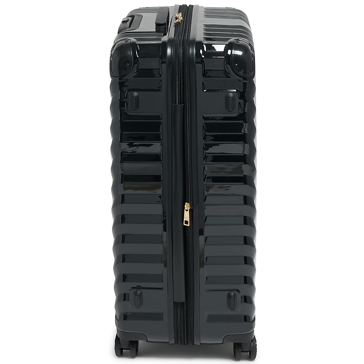 Karl Lagerfeld Paris Women's Suitcase Spinner Wheels Hardside, Deep Black, One Size