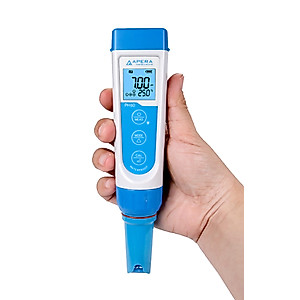 Apera Instruments AI311 Premium Series PH60 Waterproof pH Pocket Tester Kit, Replaceable Probe, ±0.01 pH Accuracy, Lcd display