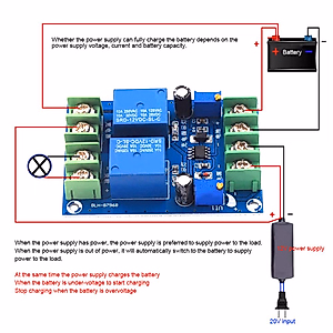Power Supply Control Board DC12V 10A Automatic Controller Module YX851 Emergency Battery Charging Controller