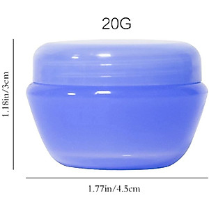 VEAIDE Plastic Small Travel Containers for Toiletries, TSA Approved Leakproof Refillable Cosmetics Makeup Jars with Lids for Cream Gel Paste, 20g/0.7OZ Per Piece, 6 Pieces