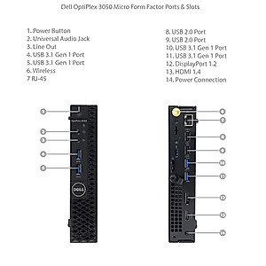 Dell Optiplex 3050 MFF Micro Form Factor Desktop - 7th Gen Intel Core i7-7700T Quad-Core Processor up to 3.80 GHz, 8GB Memory, 256GB Solid State Drive, Intel HD Graphics 630, Windows 10 Pro (Renewed)