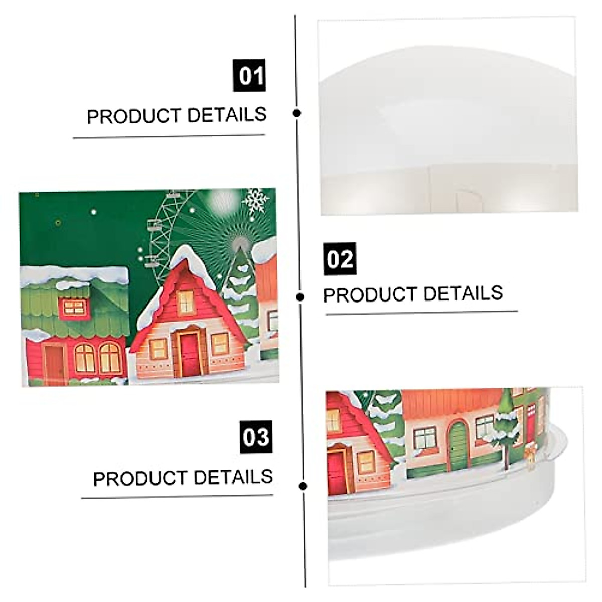 BUGUUYO 5 Sets Boxes Christmas Hug Bucket Plastic Cake Containers Mini Cake Box Clear Cake Stand Dessert Box Christmas Clear Dessert Boxes Clear Plastic Cake Box Handy Gift Case Gift Box