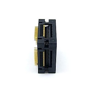 QFP144 Coverless Programming Adapter Socket/Burning Socket/IC Test Socket IC201-1444-026, 144-Pin, 0.5mm Pitch, IC Test Burn-in Socket, Applied to QFP144, TQFP144, FQFP144, PQFP144 Packages.