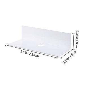 KITANDOVE 4pcs L-shaped Storage Rack White Shelves Floating Corner Shelves Floating Wall Bracket Repisas De Pared Para Cuarto Wall Shelves Astetic Room Decor Adhesive Wall Shelf