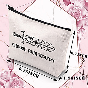 BDPWSS Choose Your Weapon D&D Gamer Makeup Bag Dragons D20 RPG Gaming Gift Dungeons Tabletop Role Playing Gamer Gift (Choose your dice)