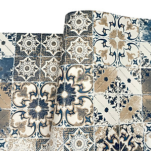 Yifely Classic Blue Shelving Paper Self-Adhesive Drawer Liner Waterproof Redo Shelf Dividers Lockable Box 17.7 Inch by 9.8 Feet