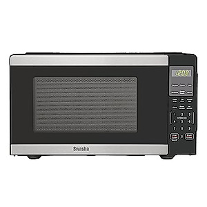 Countertop Microwave Oven, 0.9 cu. ft. Digital Microwave Oven with Turntable Push-Button Door, Child Safety Lock, Stainless Steel Microwave Oven,900 Watts