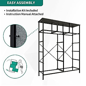 YITAHOME 11-Drawer Fabric Dresser, Dresser for Bedroom, Hallway, Nursery, Closets, Tall Chest Organizer Unit with Sturdy Steel Frame, Wooden Top, Cool Grey