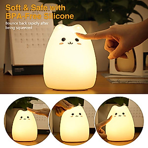 Night Light ,Toys for 2-14 Years Old Boys Girls,MOKOQI Cut Night Lamp Baby Nightlight for Bedroom, Glow up Color Changing Room Light for Bedroom