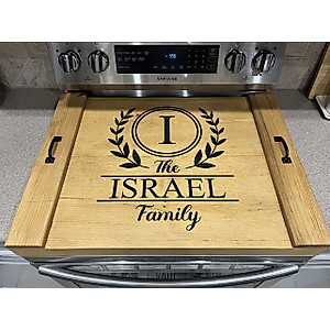 Custom stove cover for gas and electric stoves