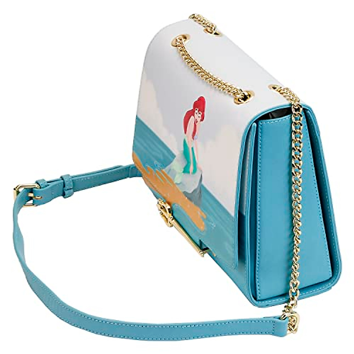 Loungefly Disney Crossbody Bag Little Mermaid Tritons Official Blue One Size