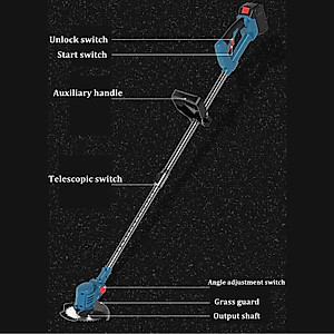 JNYB Cordless Grass Trimmer 24V Electric Grass Trimmer Lawn Edger with Li-ion Battery and Charger Telescopic String Trimmer Weed Grass Cutter Kit