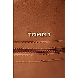 Tommy Hilfiger Kendall II Medium Dome Backpack Saffiano PVC Cognac One Size