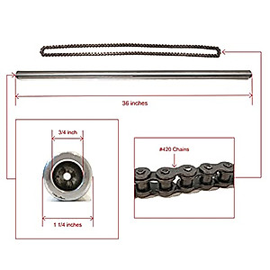 The ROP Shop | 36 Inch Shaft Kit for Trike Drift Bikes includes (2) Go Kart Tires 11x6.00-5