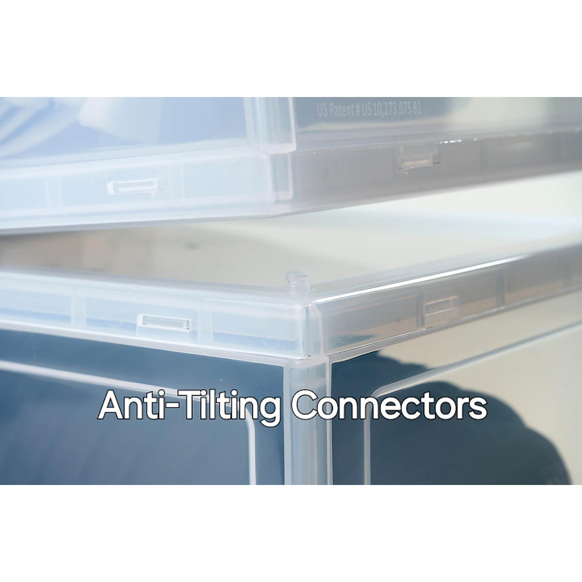 The CapBox 2.0 (2 Pack Clear) Hat Organizer for Baseball Caps, Stackable Sliding Tray Hat Rack & Hat Holder Hat Hanger Cap Storage Container 2 Yr. Warranty Fits 12-17 Caps Sliding Tray & Stopper