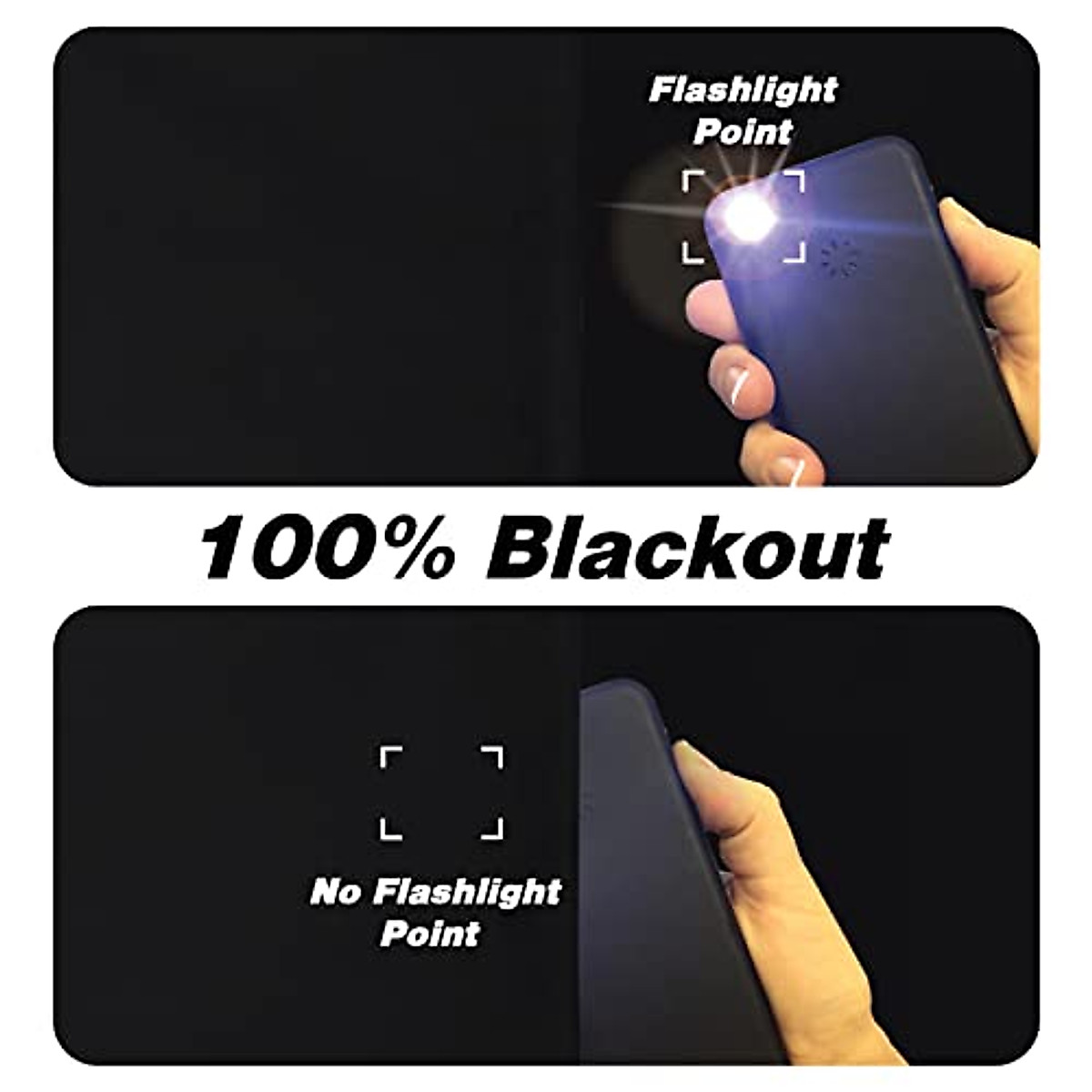 Valea Home Blackout Short Curtains Waterproof Soft Rod Pocket Kitchen Curtains for Bathroom Window Room Darkening Small Curtains for Bedroom 24 inch Length, 2 Panels, Black